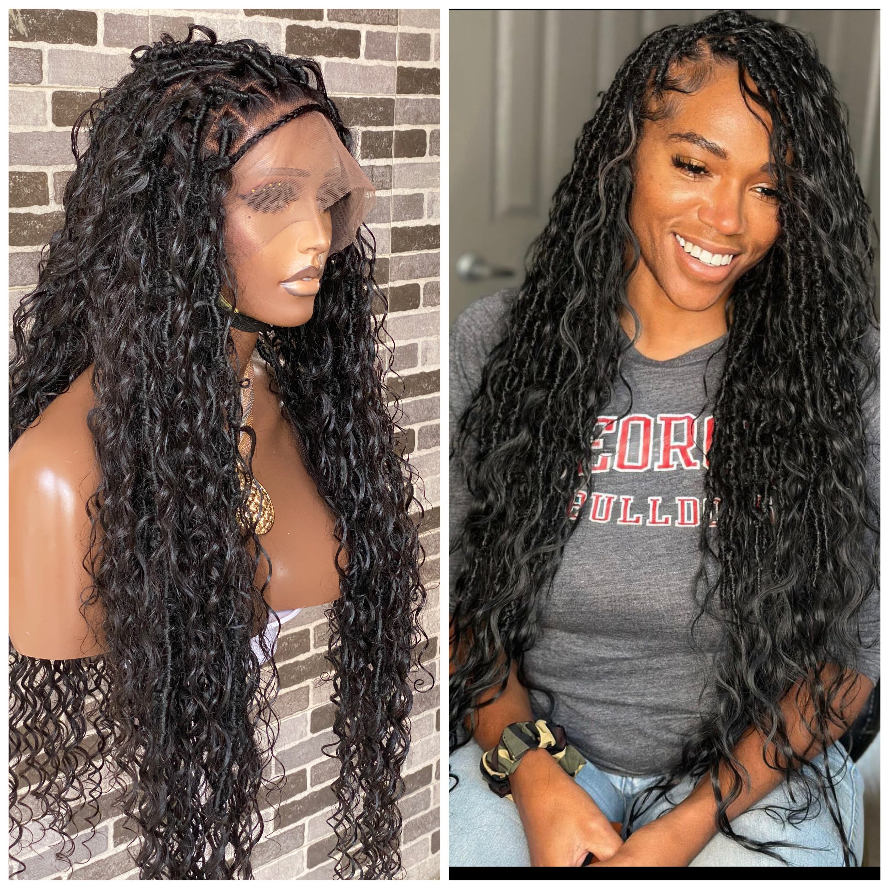 Mermaid Butterfly Locs, 100% Human Hair, HD Full Lace, Black, Midback ...